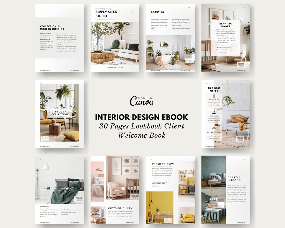 Minimal Interior Design Studio Lookbook Template Client - Etsy
