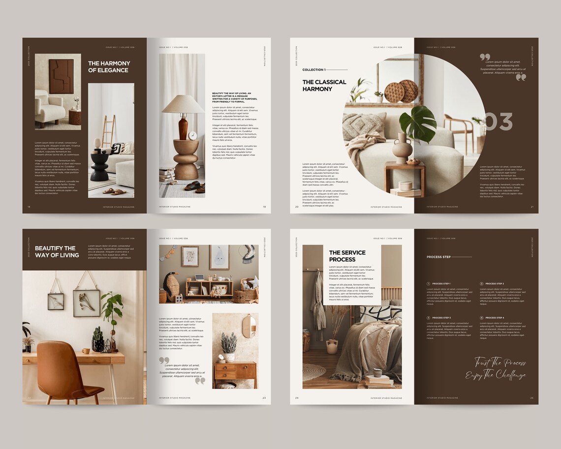 Minimal Interior Design Studio Lookbook Template Client Welcome Book ...