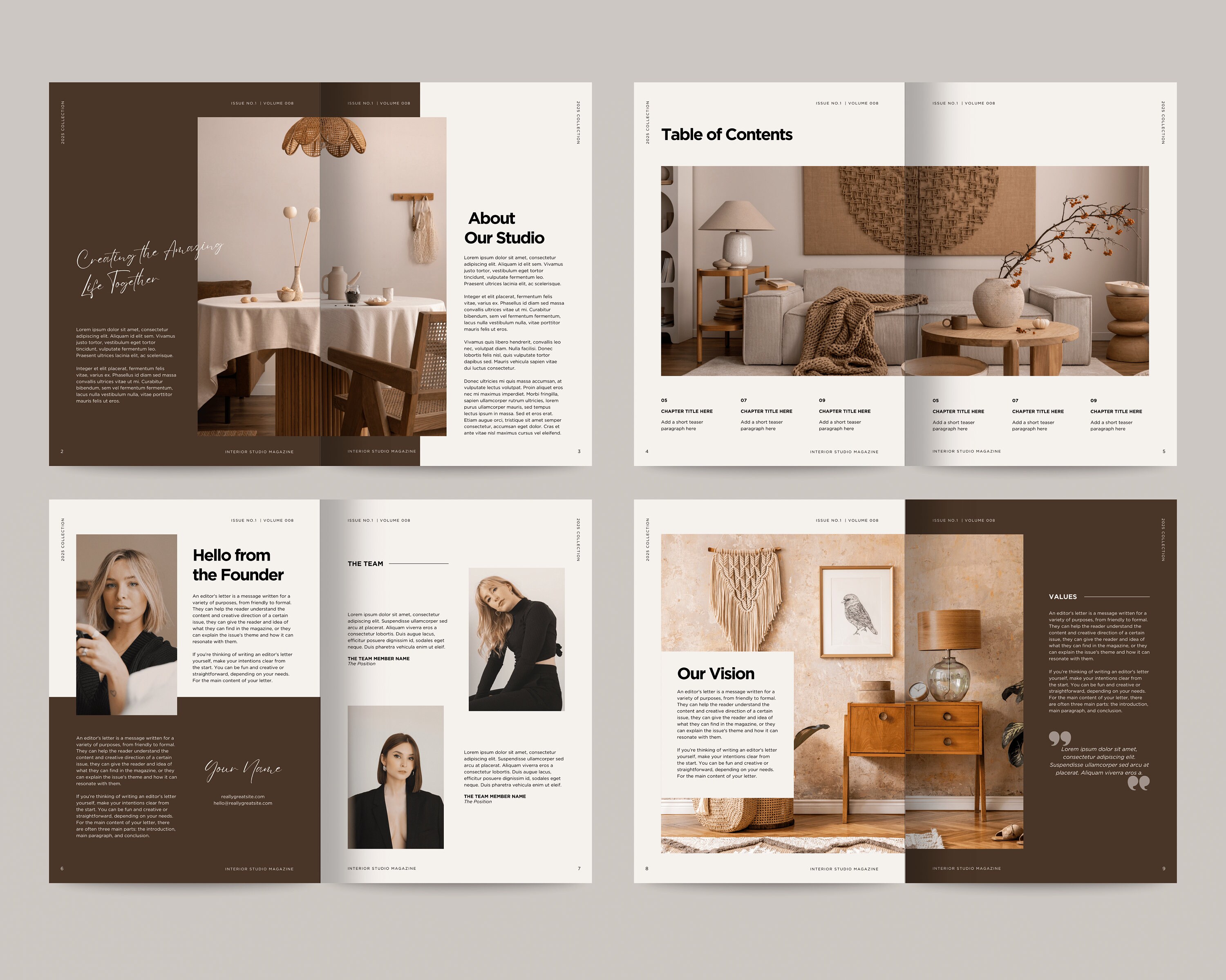 Minimal Interior Design Studio Lookbook Template Client Welcome Book ...