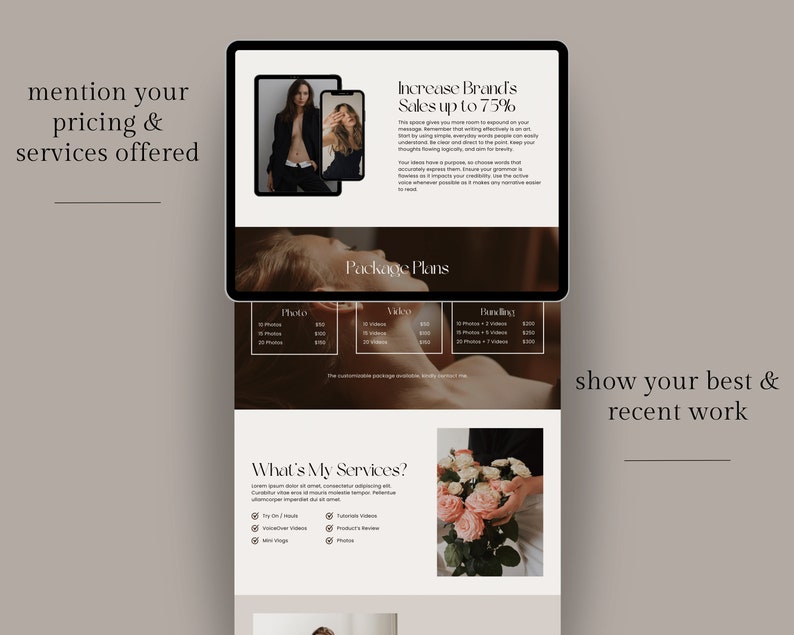 UGC Creator Portfolio Website Template Content Creator Landing Page UGC ...
