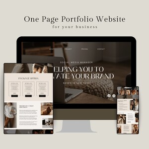 Portfolio Website Template for Social Media Manager Business Sales ...