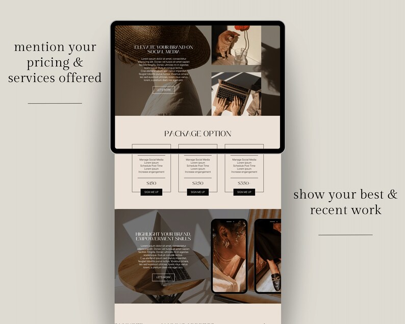 Portfolio Website Template for Social Media Manager Business Sales ...