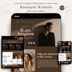 Portfolio Website Template for Social Media Manager Business Sales ...