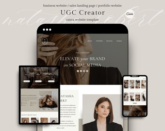 UGC Creator Portfolio Website Template Content Creator Landing Page UGC ...