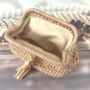 Metallic Raffia Bag Gold Raffia Clutch Evening Pouch Bag - Etsy