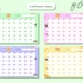 Blank Monthly Calendar | Cute Cat Calendar| Cute Stationery | Instant ...