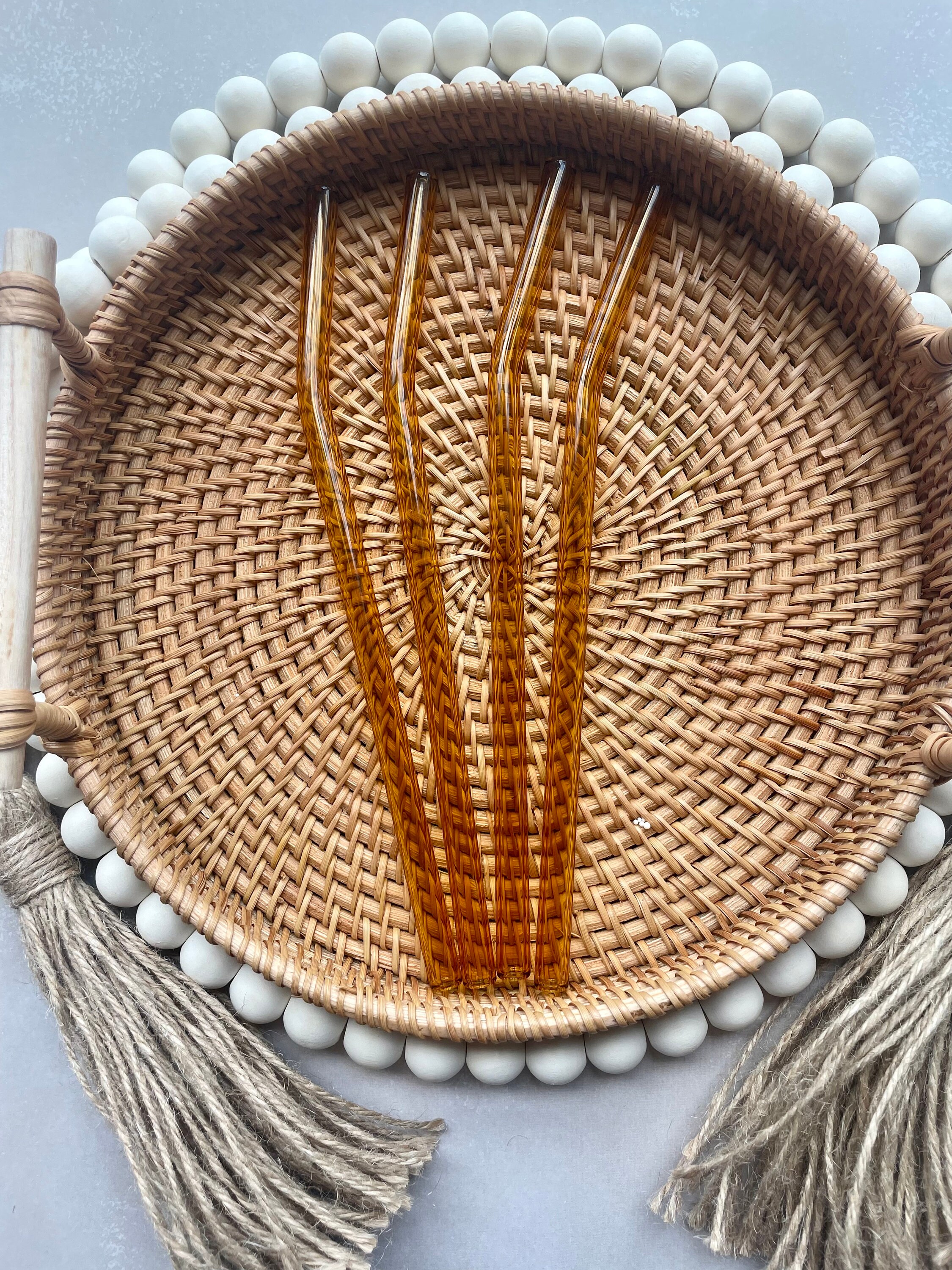 Colorful Glass Straws Libbey Glass Straws Aesthetic Straws - Etsy