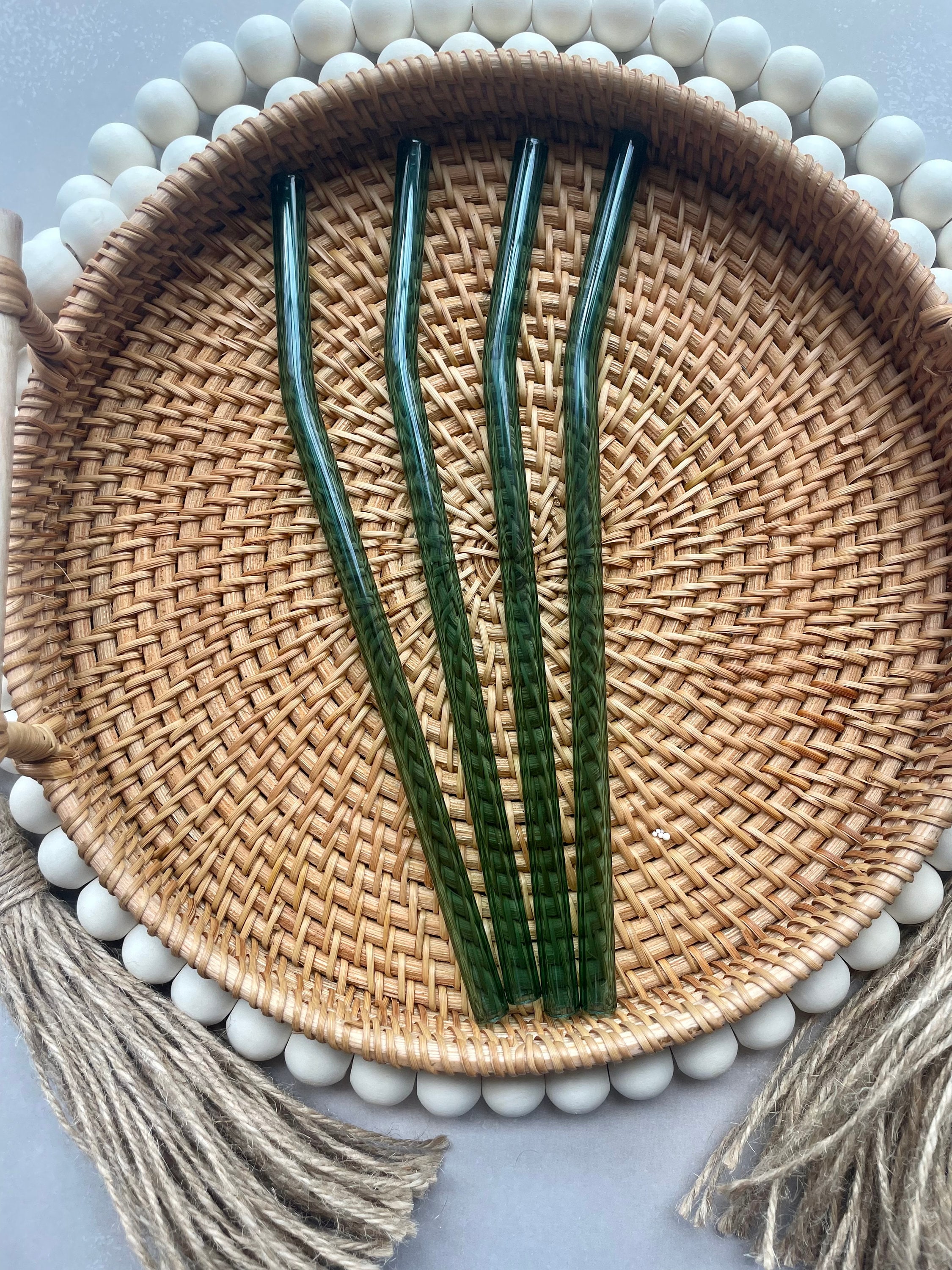 Colorful Glass Straws Libbey Glass Straws Aesthetic Straws - Etsy