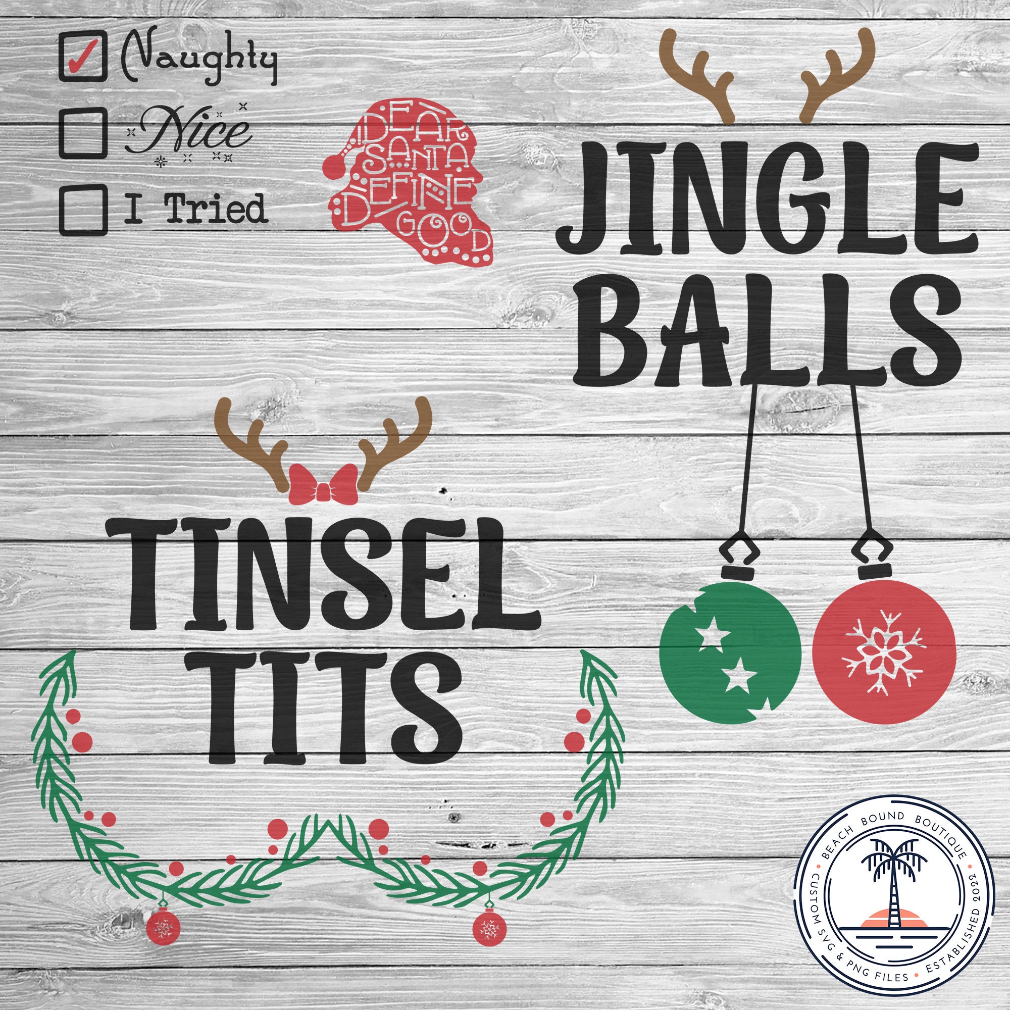 Jingle Balls Svg Tinsel Tits Svg Couples Christmas Shirt - Etsy Australia