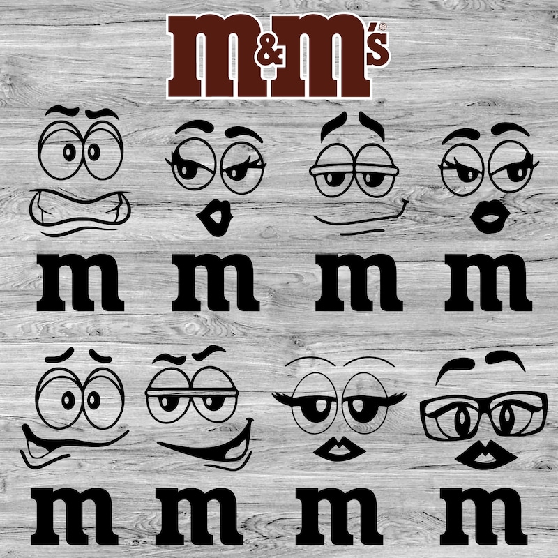 M&m Face Svg - Etsy