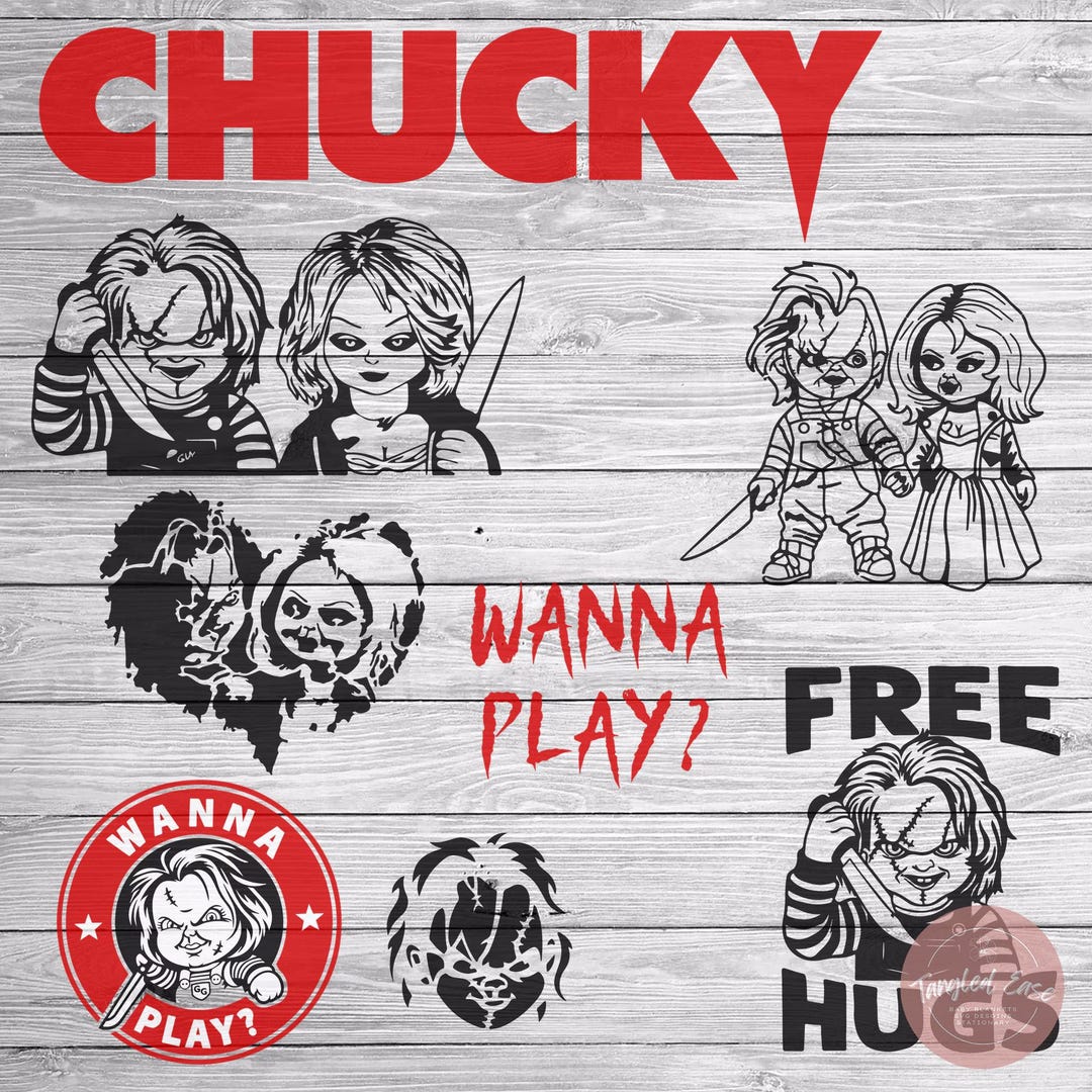 Chucky SVG | Bride of Chucky SVG | Wanna Play SVG | Child's Play Svg ...