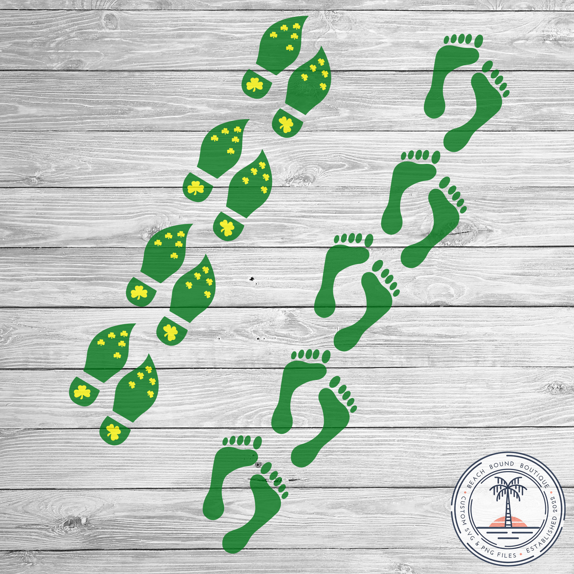 Leprechaun Tracks SVG Shamrock Svg St. Patrick's Day Svg Leprechaun ...
