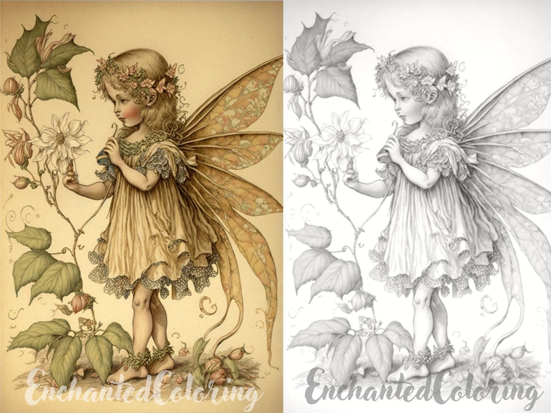 Spring Fairy Cicely Mary Barker Inspired Coloring Page - Etsy