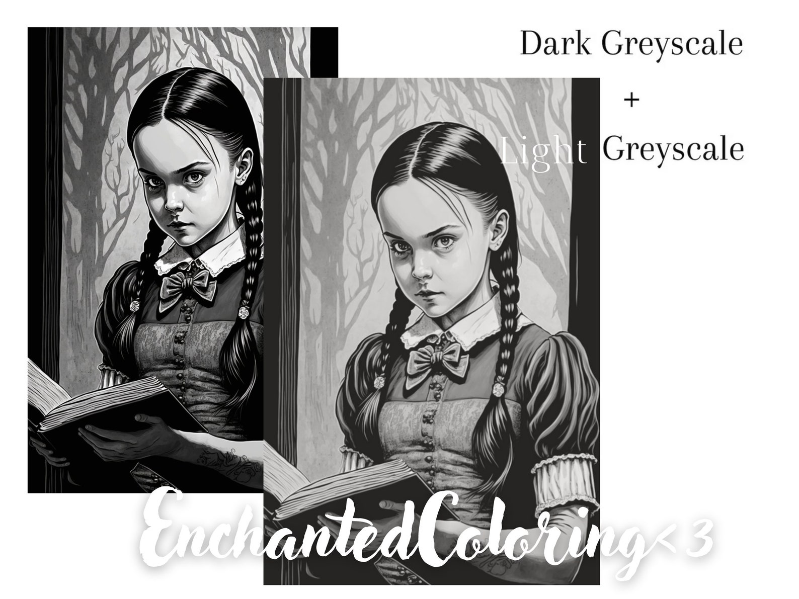 Wednesday Addams Jenna Ortega Coloring Page Printable Adult - Etsy