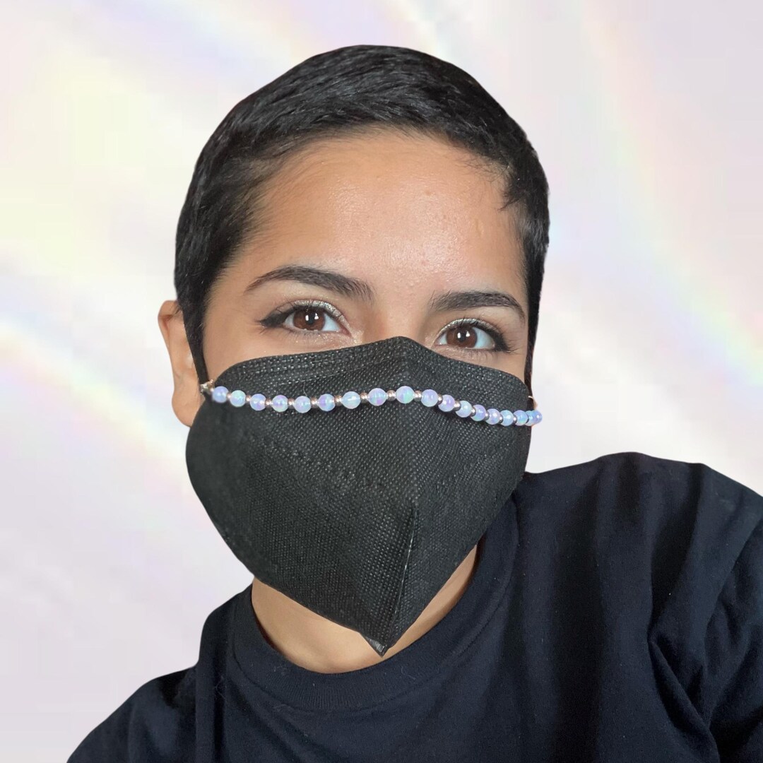 Iridescent Bead Mask Chain - Etsy