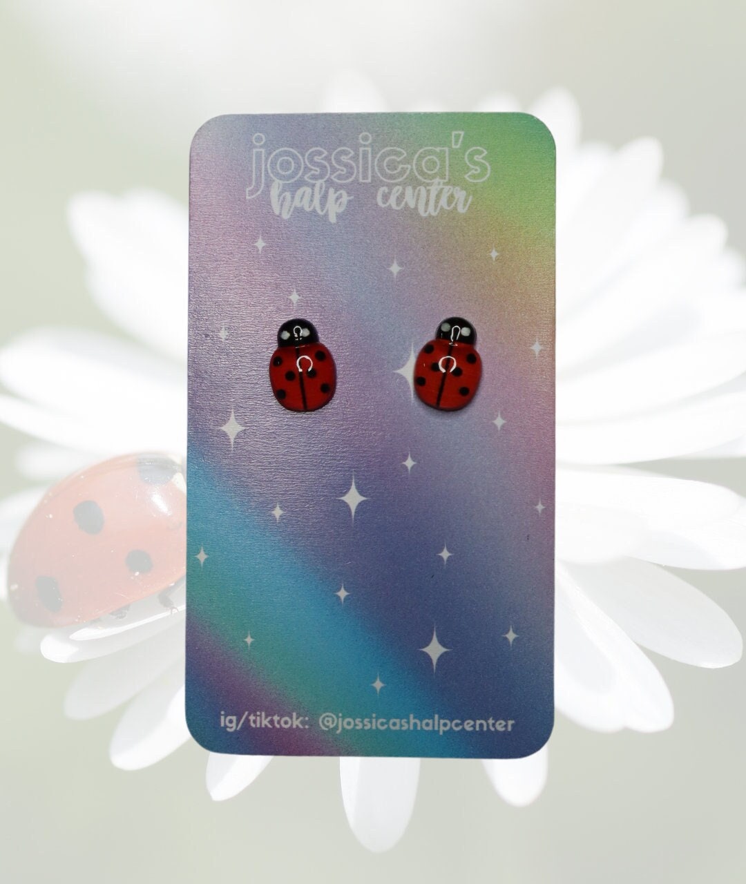 Red Ladybug Stud Earrings With Gold Plated Posts - Etsy