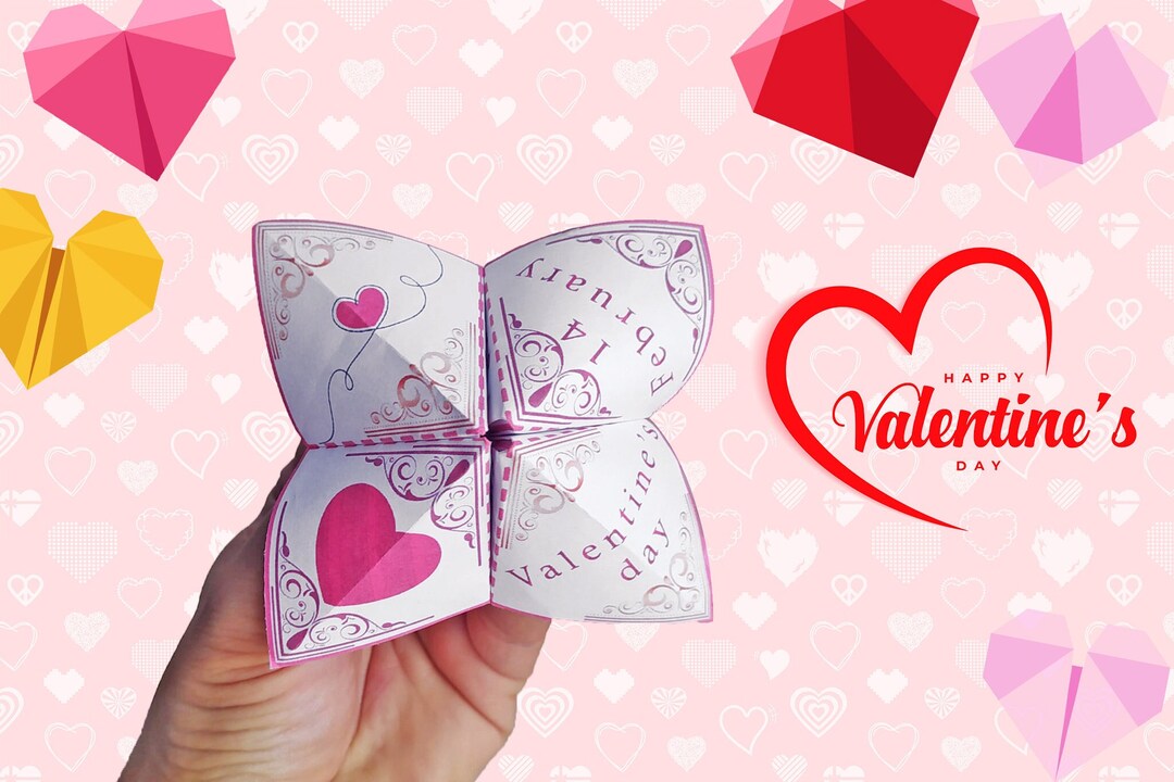 Origami Valentine's Day Printable Origami Decoration Valentine Digital ...