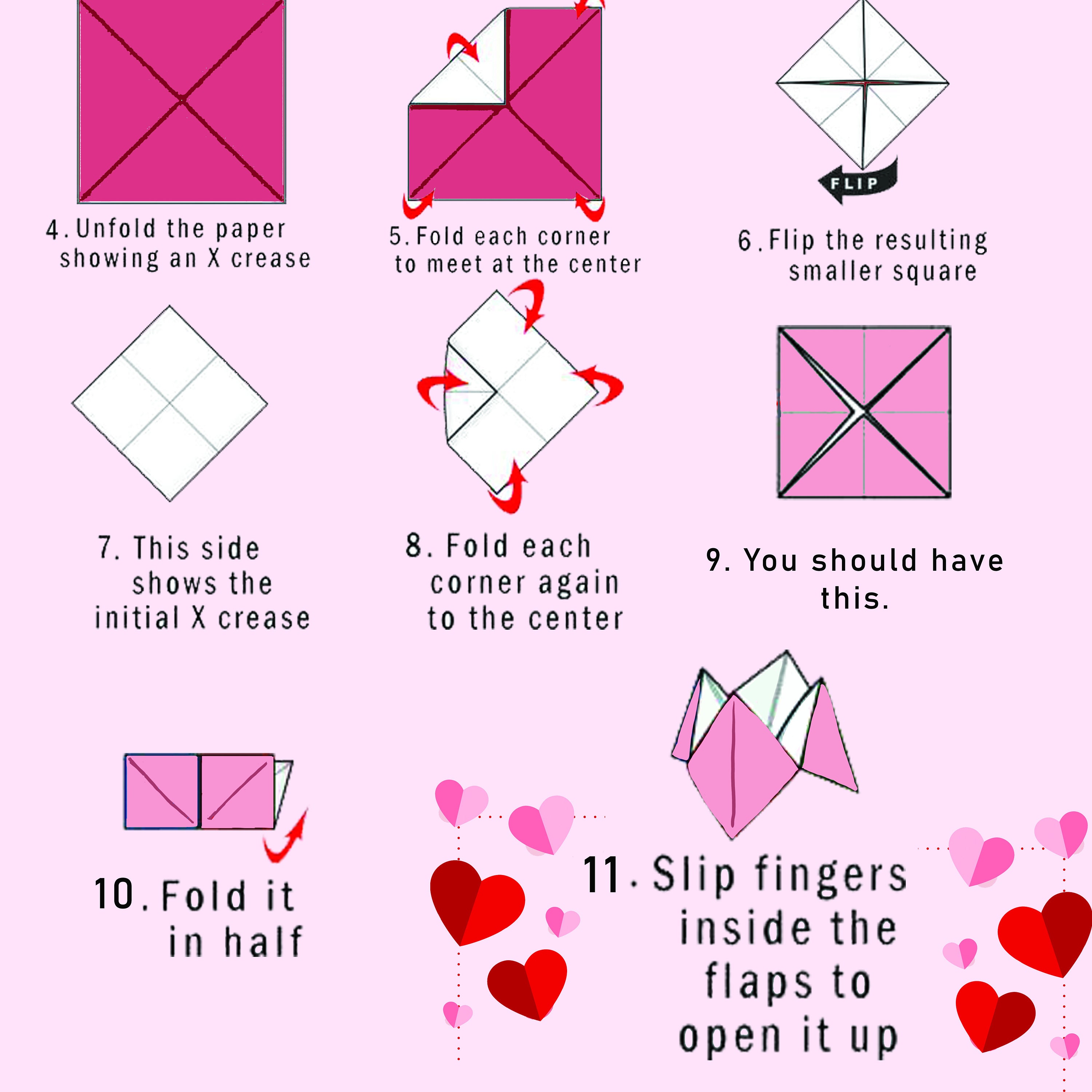 Origami Valentine's Day Printable Origami Decoration Valentine Digital ...