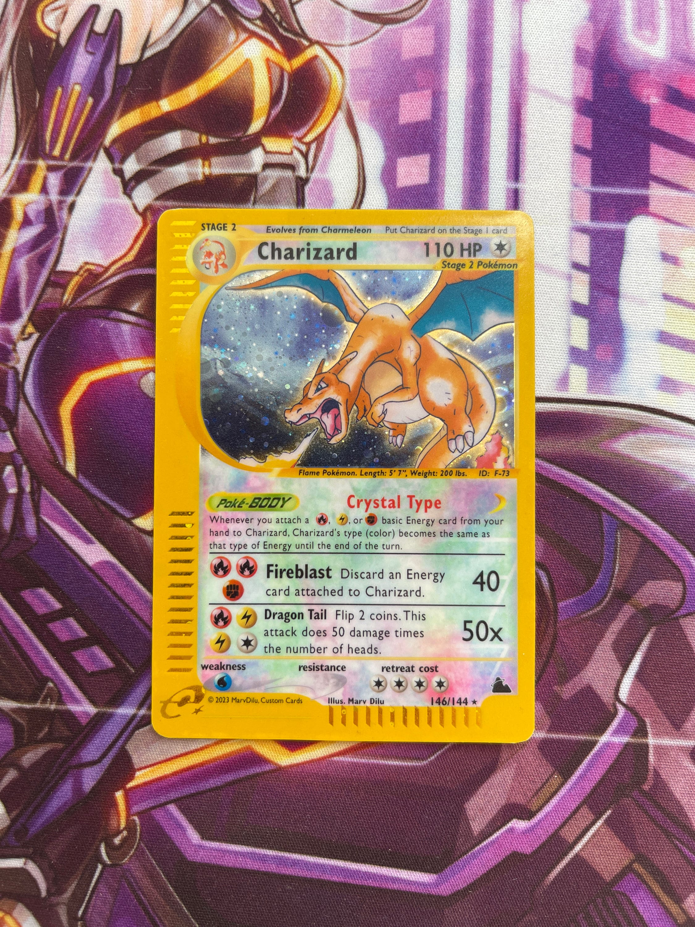 Custom Card Crystal Charizard E Series Skyridge - Etsy