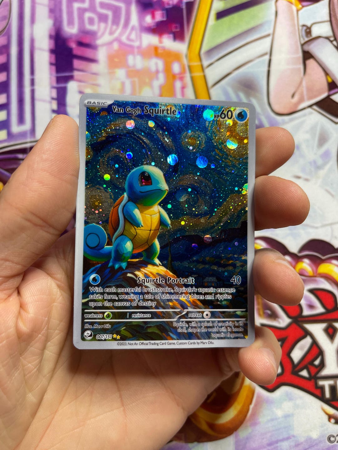 Custom Pocket Creature TCG Card - SQRTL. Portrait Van Gogh - Etsy