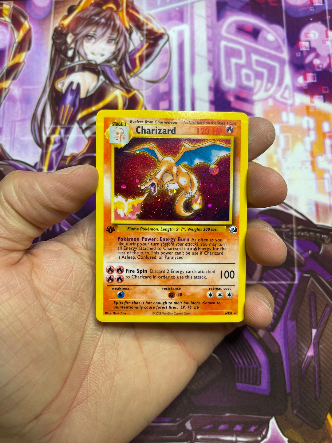 Custom Pokemoncard Charizard V2 - Etsy