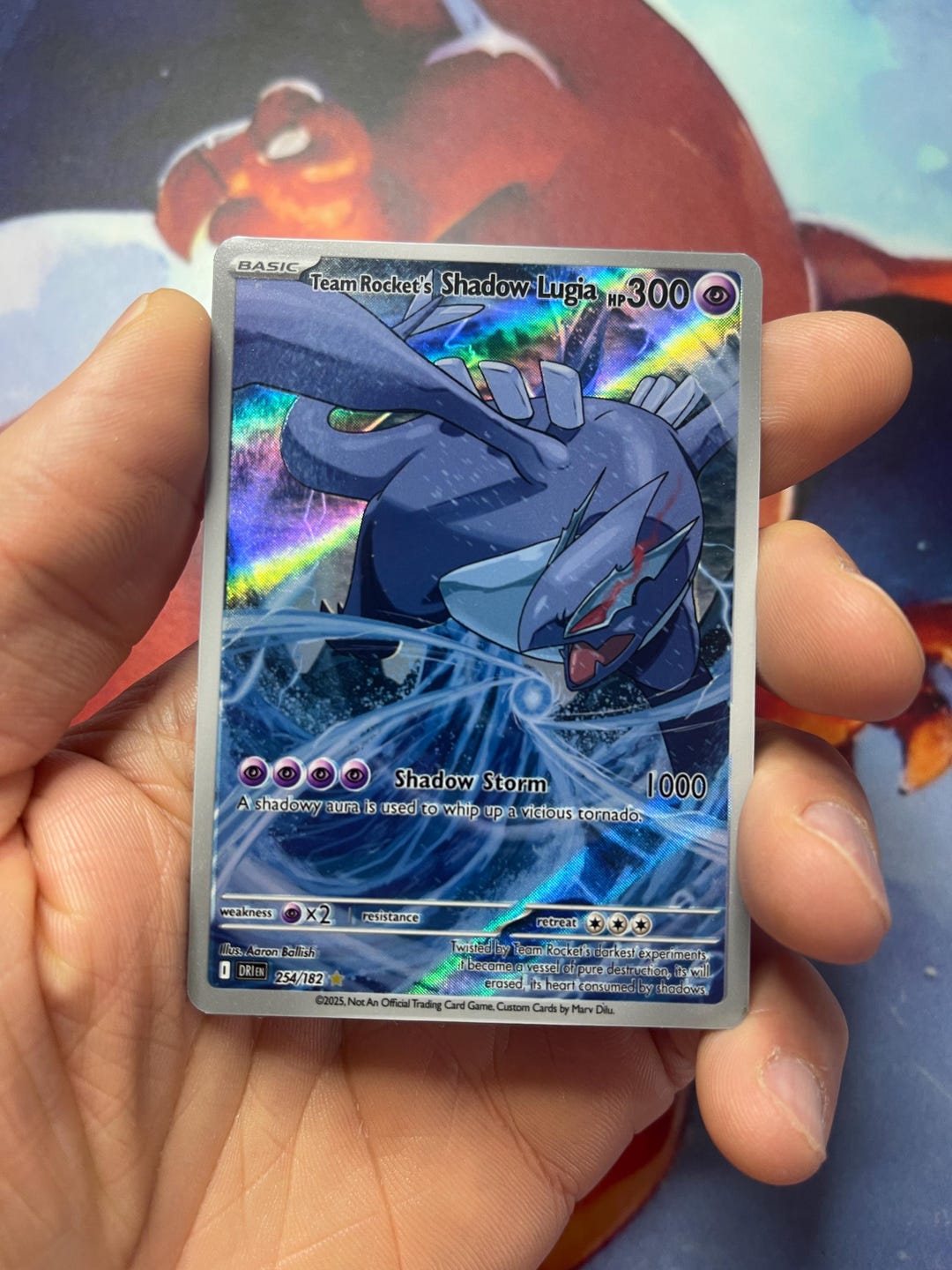 Custom Pocket Creature TCG Card - Rockets Shadow LGIA. Destined Rivals ...