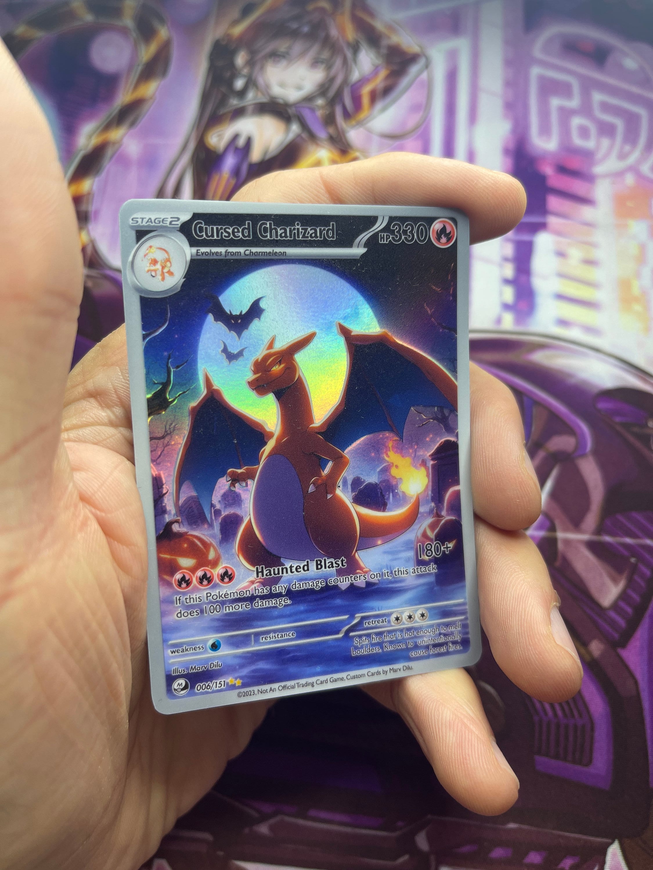 Custom Pokemoncard Cursed Charizard Hallooween - Etsy