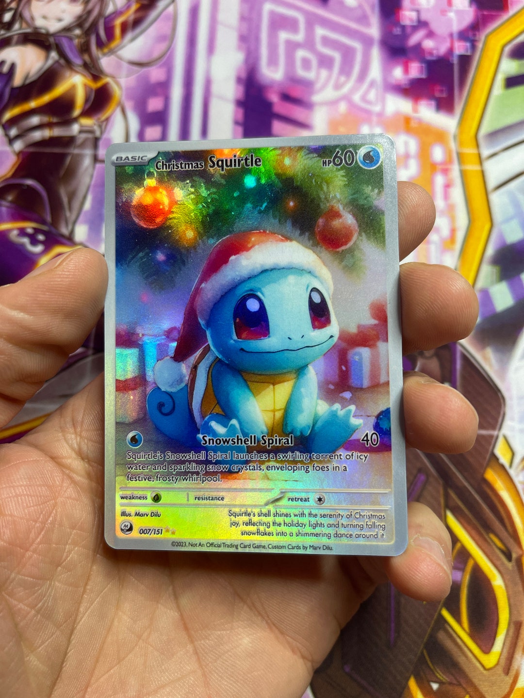 Custom Pokemoncard Christmas Special Squirtle - Etsy