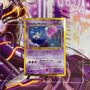 Custom Pokemoncard Shining Mewtwo Gold Borders - Etsy
