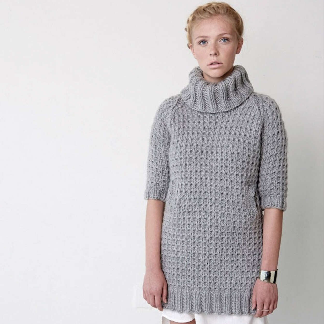 Knitting Pattern: Seamless Turtleneck Sweater, Boxy + Cropped Fit ...