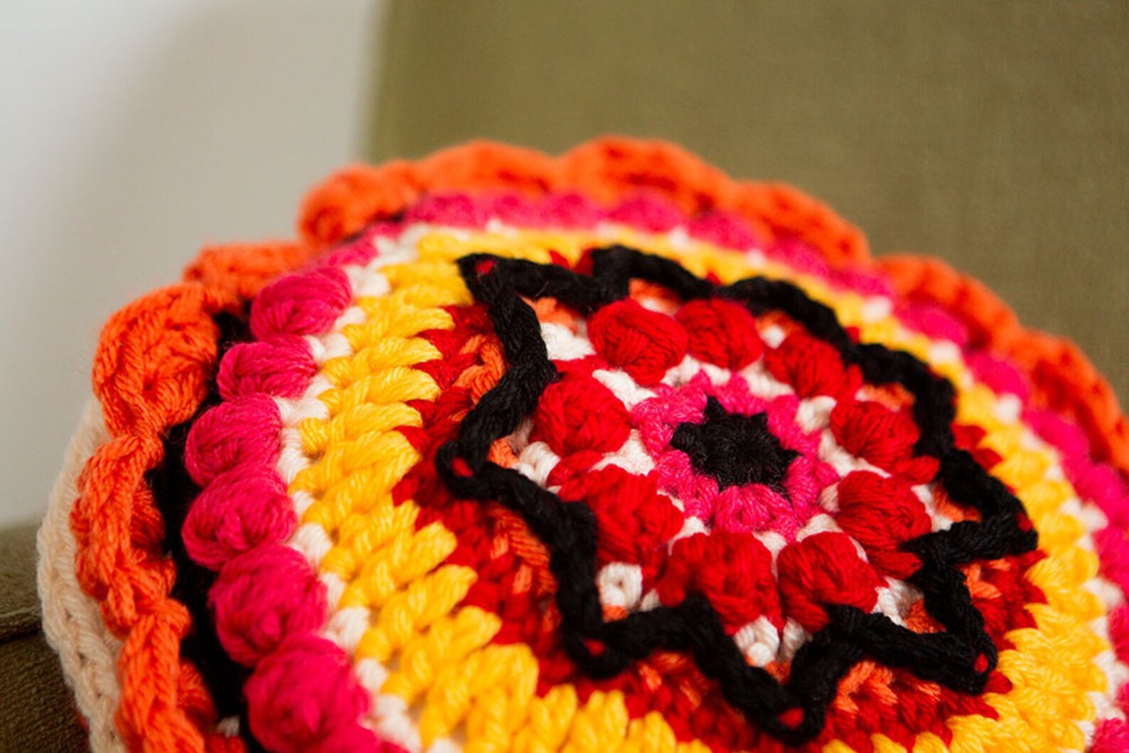 Pouffe & Cushion Crochet Pattern Set-pouffe-pillow-set Pattern-crochet ...