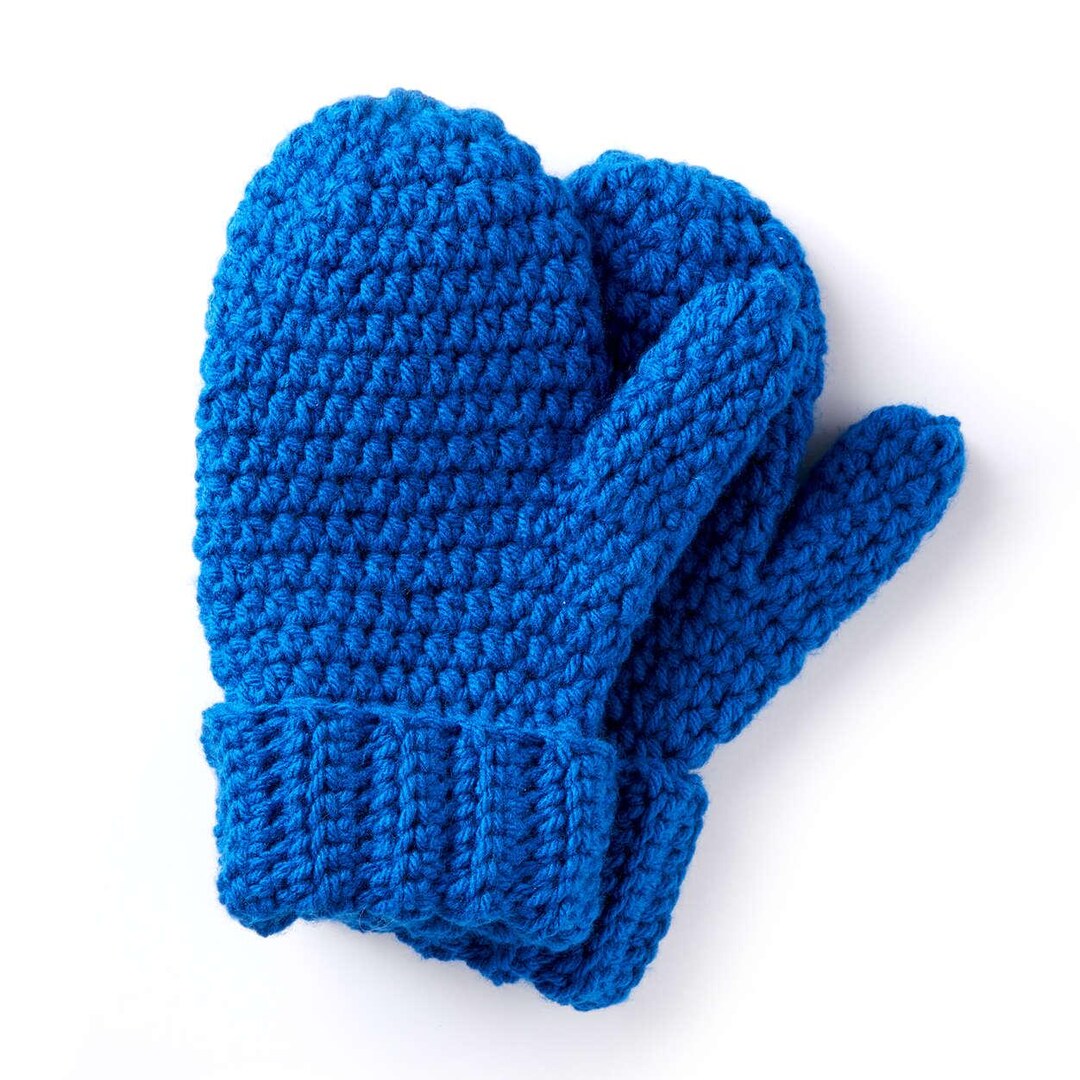 Crochet Mittens PATTERN: Easy Flat Design, Wheat Stitch, Baby to Adult ...