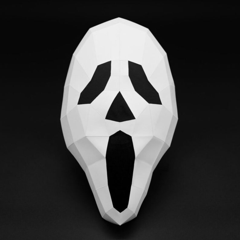 Scream Mask Papercraft 3d Template Mask Etsy