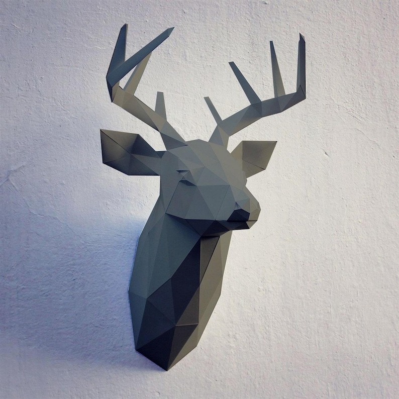Papercraft Deer,3d Deer,papercraft,pdf Template,animal,paper Art ...