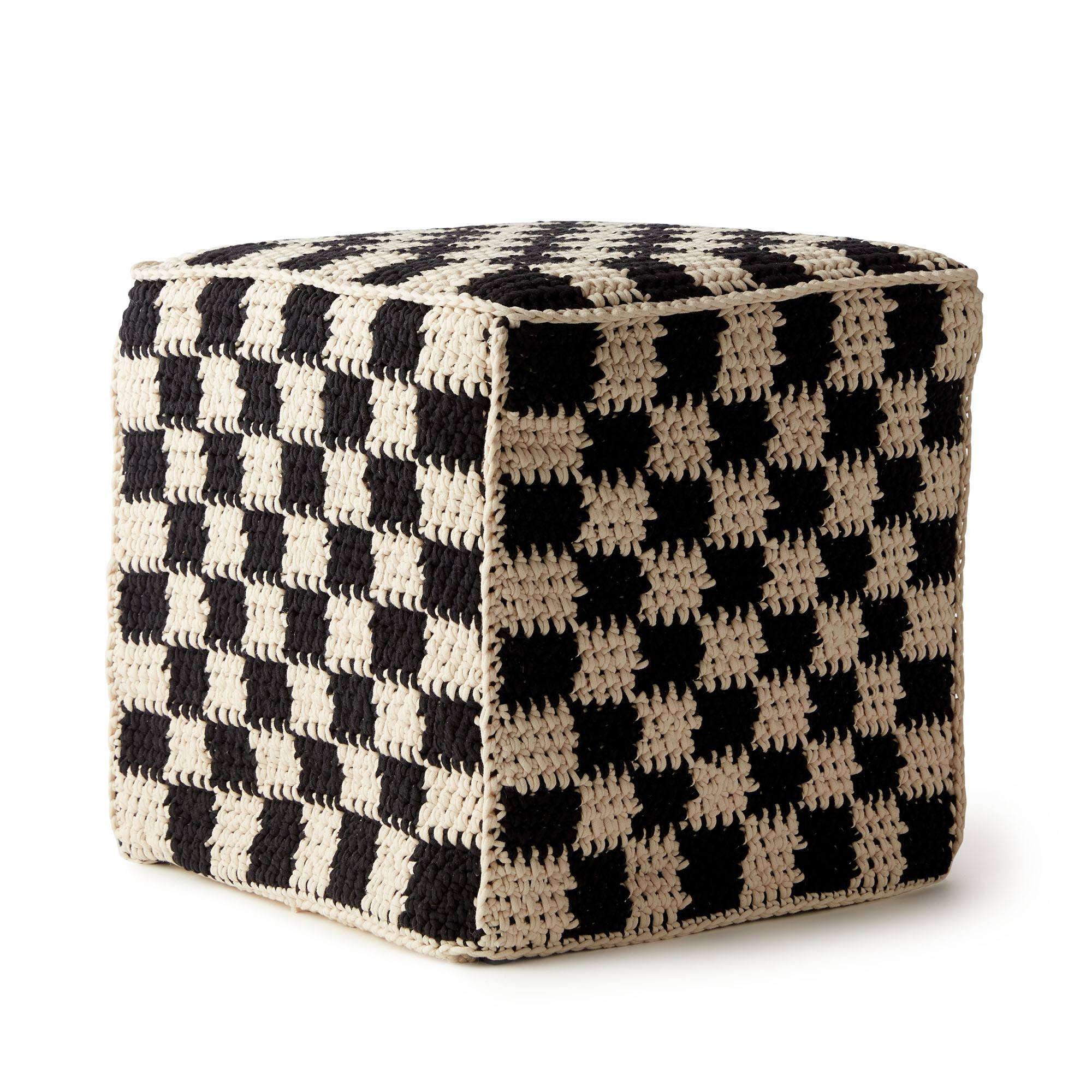 CROCHET PATTERN Footstool Checkers Game Pouf Tutorial Diy Tutorial ...