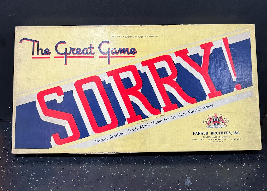 Vintage Sorry Game - Etsy