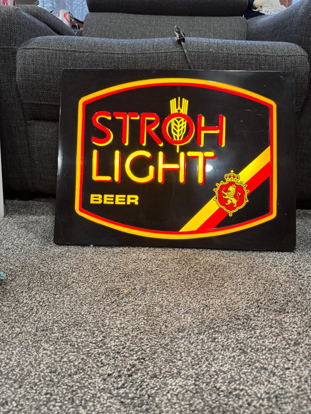 Vintage Light up Stroh Light Beer Sign - Etsy