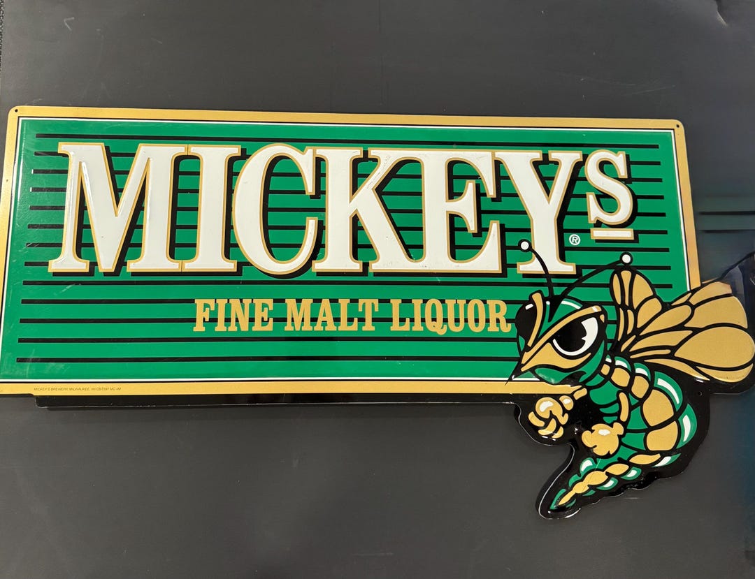 Mickey’s Fine Malt Liquor Tin Advertisment Sign - Etsy