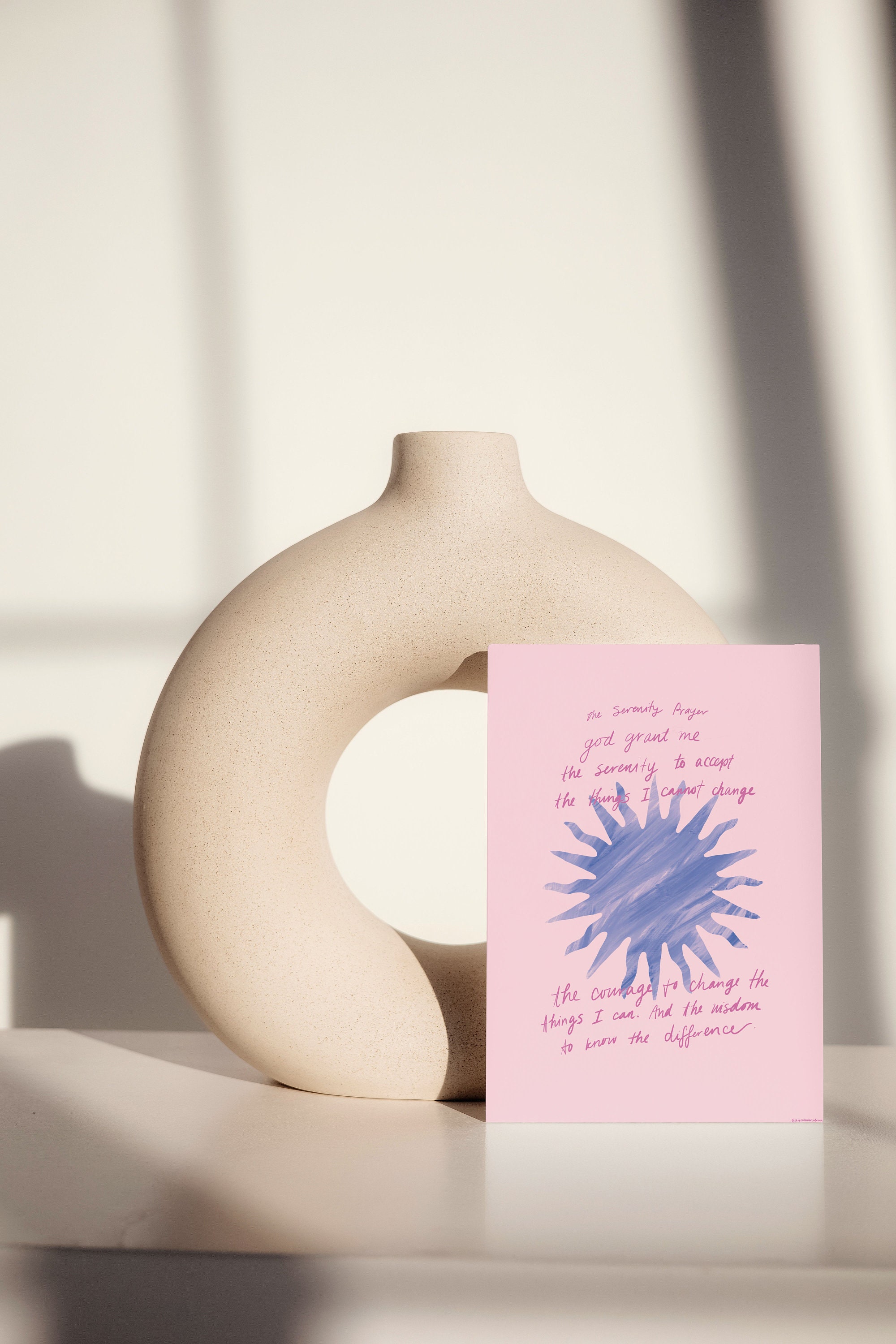 Serenity Prayer, Handwritten Quote, Poster, Home Art Gallery ...