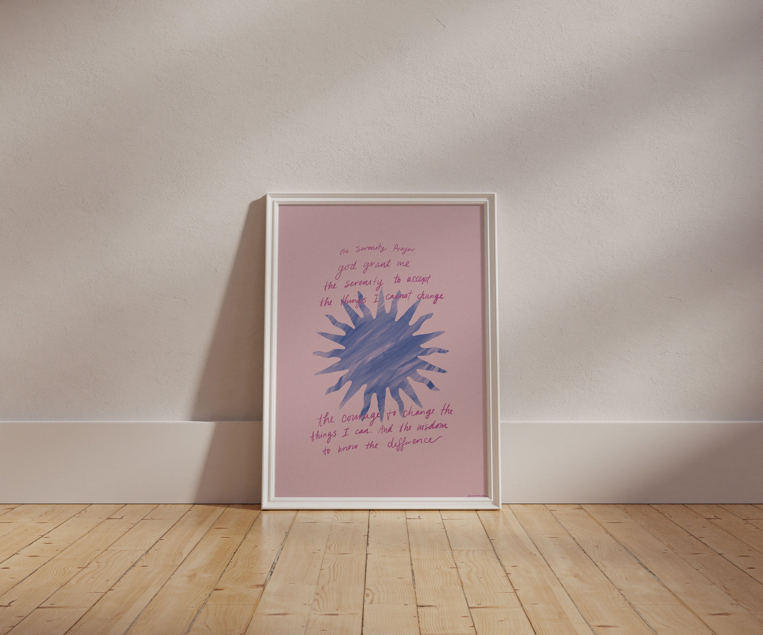 Serenity Prayer, Handwritten Quote, Poster, Home Art Gallery ...