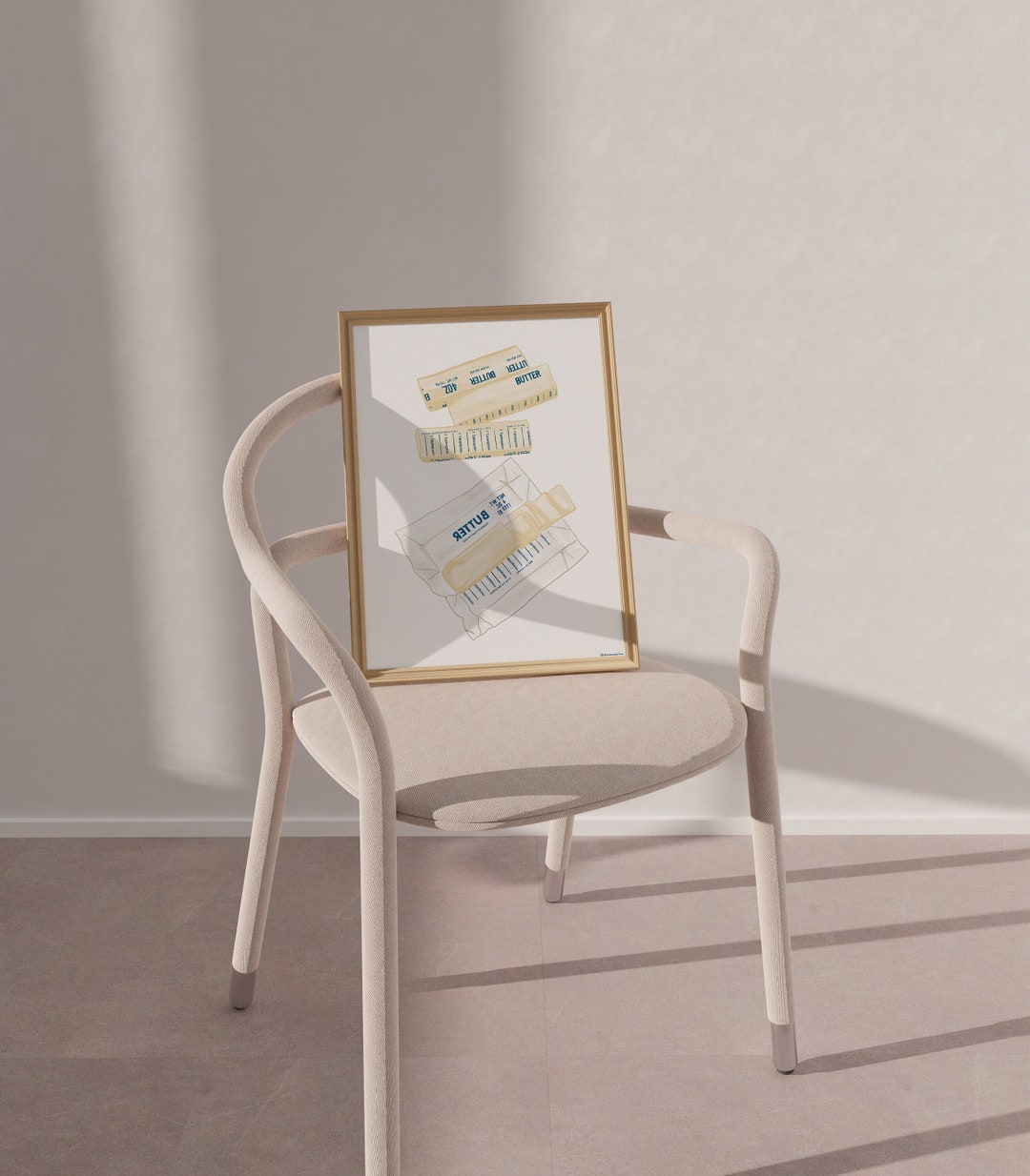 Butter Illustration, Kitchen Decor, Unique Art Print, Food Lovers Gift ...