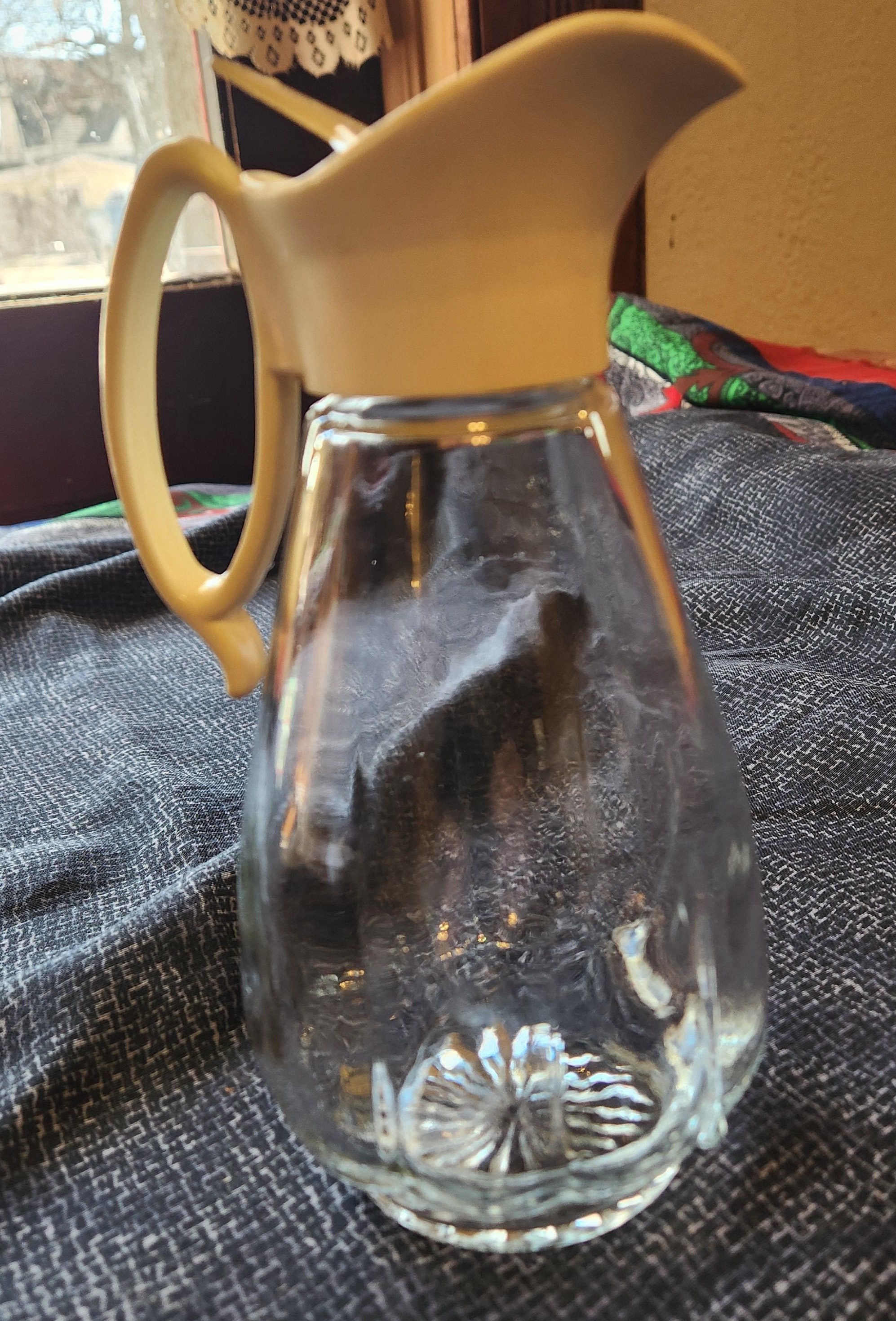 Vintage Glass Syrup Pitcher/dispenser - Etsy