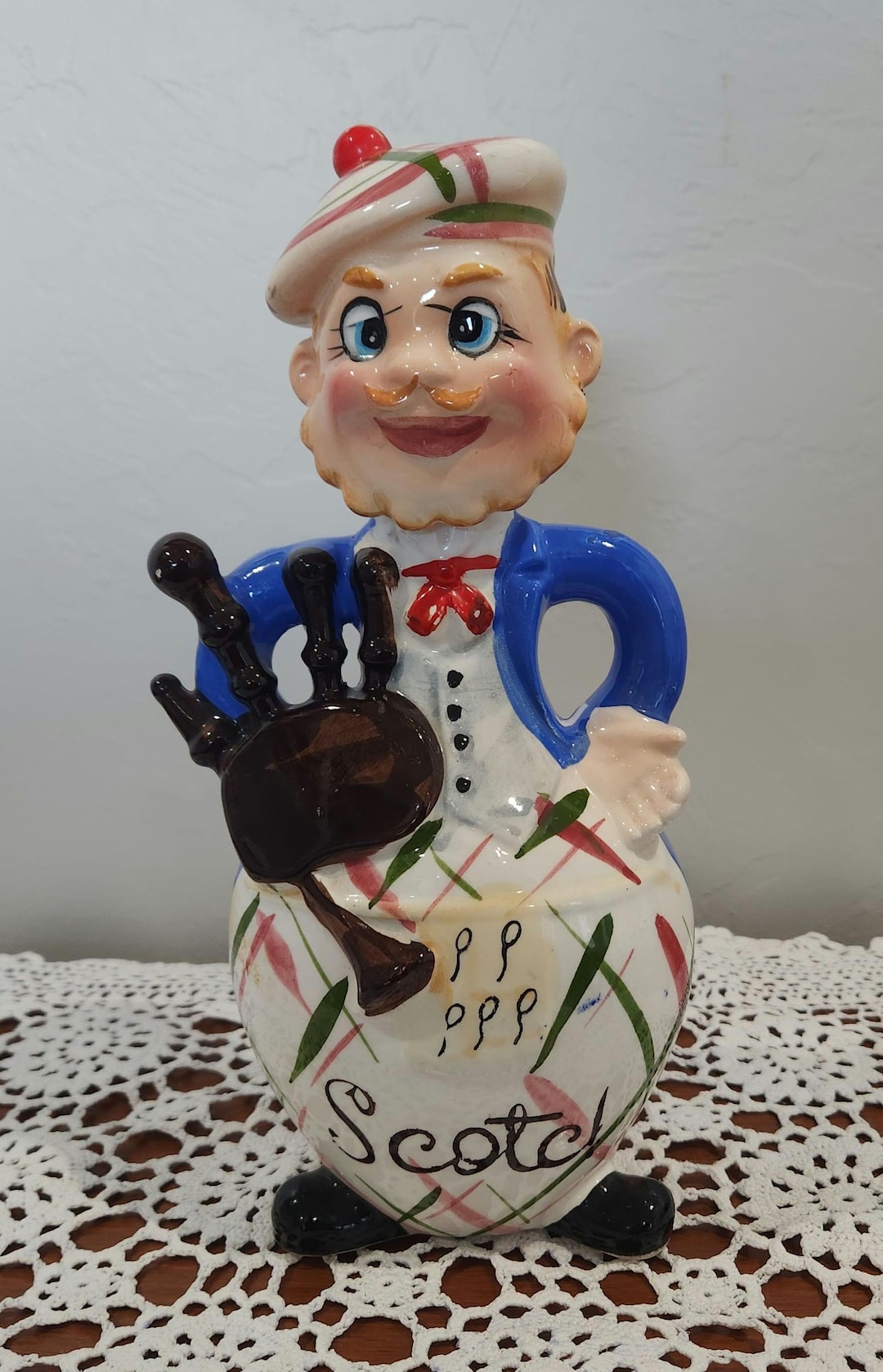Davar Japan Decanter scotch Liquor bagpipe Player - Vintage - Etsy
