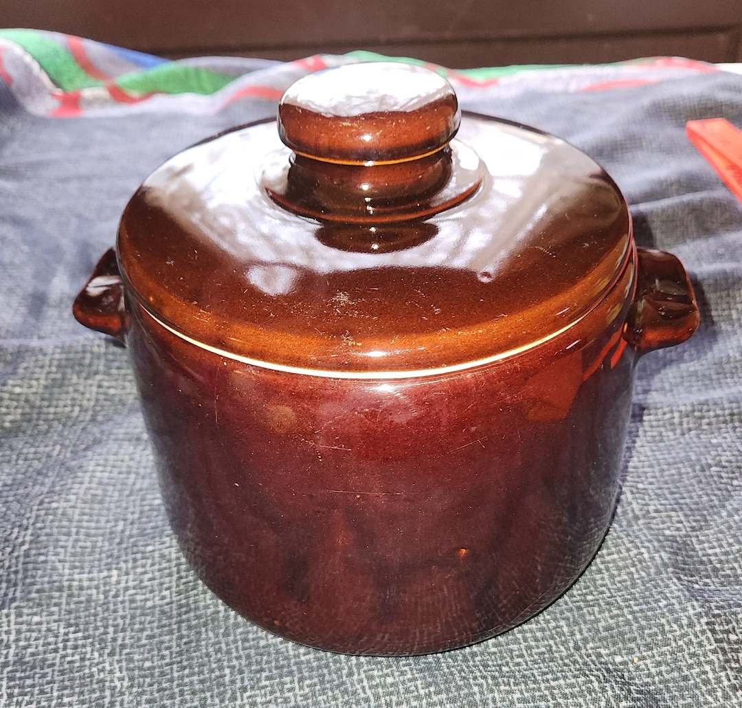 West Bend Stoneware Bean Pot - Etsy