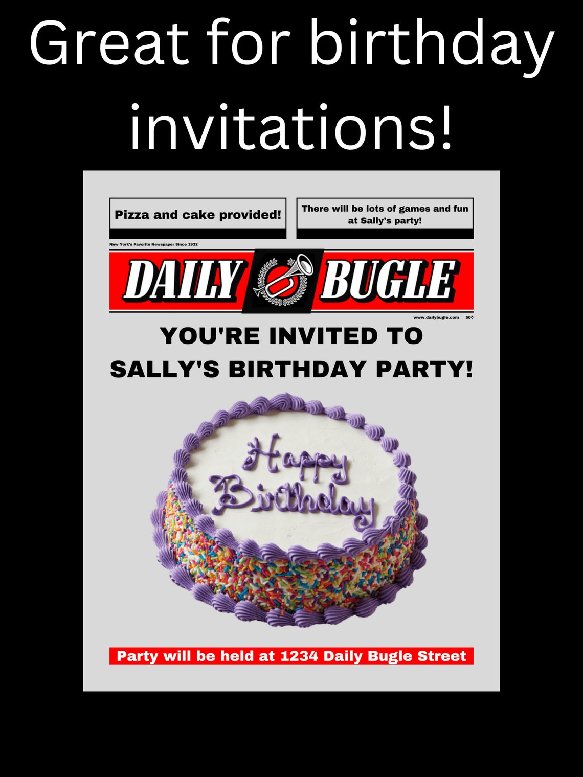 Custom Spider-man Daily Bugle Digital Newspaper Template - Etsy