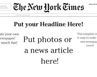 Daily Bugle Custom Made Newspaper Finished and Ready to Print - Etsy