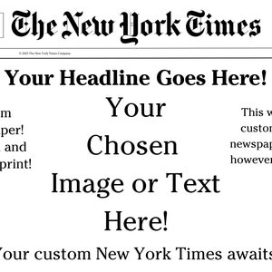 The New York Times Custom Made Digital Newspaper, Finished and Ready to ...