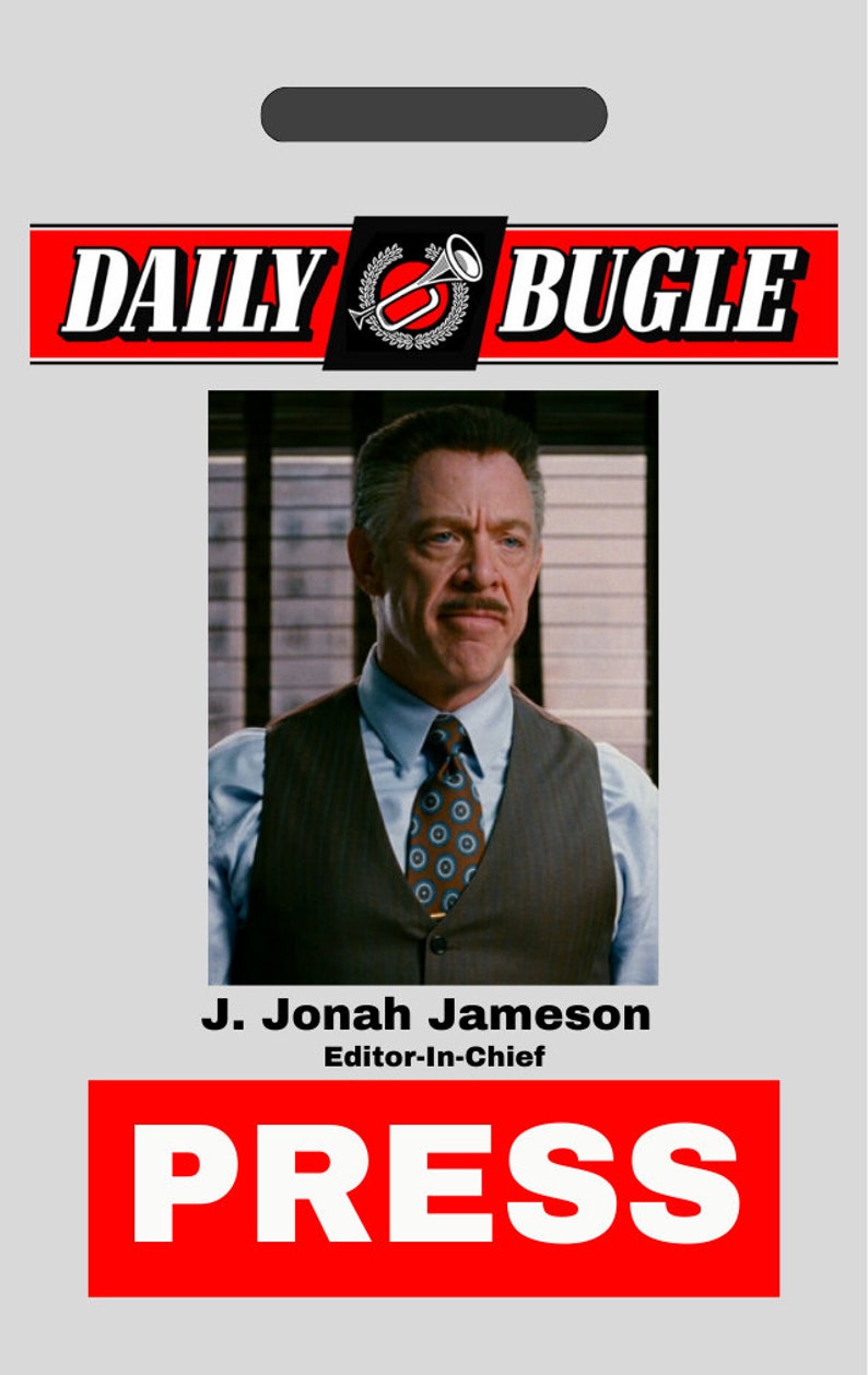Custom Spider-man Daily Bugle Digital Press Pass Template - Etsy