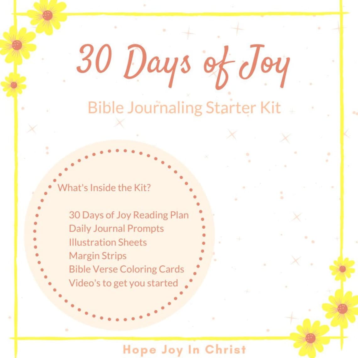 30 Days of Joy Bible Journaling Starter Kit - Etsy