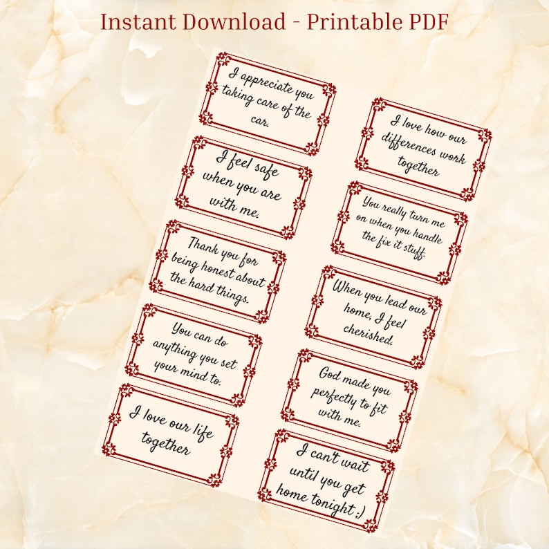 Love Notes Printable | Love Notes Cards | Mini Love Messages ...